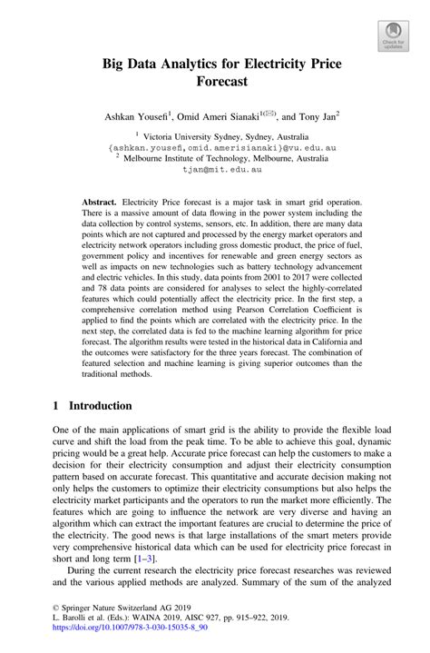 Pdf Big Data Analytics For Electricity Price Forecast
