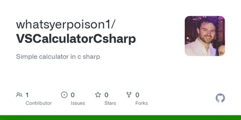 Github Whatsyerpoison Vscalculatorcsharp Simple Calculator In C Sharp