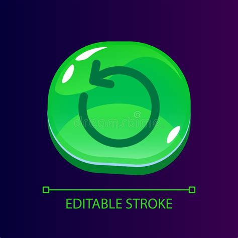 System Update Glossy Ui Button With Linear Icon Stock Illustration Illustration Of Shiny Icon