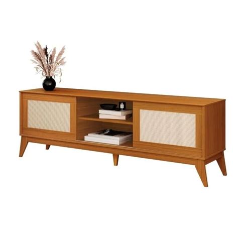 Rack Para Tv Até 65 Polegadas Andros Cedro Edelis Móveis Loja De