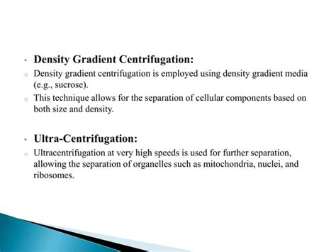 Fractionation And Centrifugation Of Biological Samplespptx