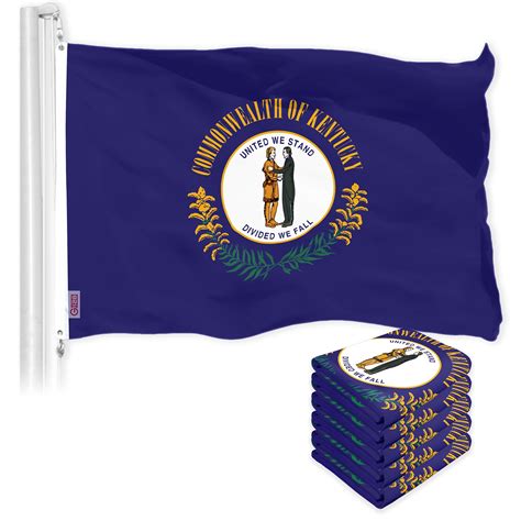 G128 5 Pack Kentucky Ky State Flag 3x5 Ft Liteweave Pro Series