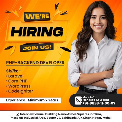 ️ backenddeveloper itcompany mohali8b sector74 industrialarea