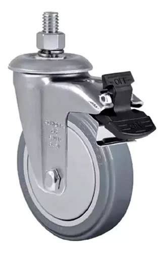 Roda Para Carrinhos E Móveis Schioppa Glex 412 Bdn G 4 De Diâmetro Frete Grátis