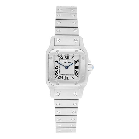Cartier Santos Galbée Silver Dial Small Steel Ladies Watch W20056d6