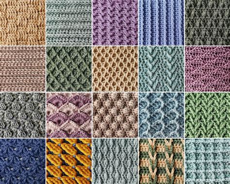 20 Textured Crochet Stitches Nordic Hook Crochet Stitch Tutorials