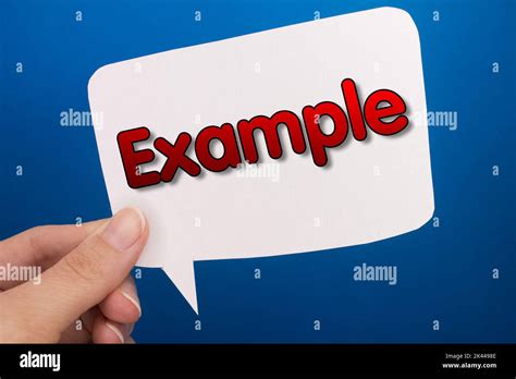 Speech Bubble In Front Of Colored Background With Example Text Stock