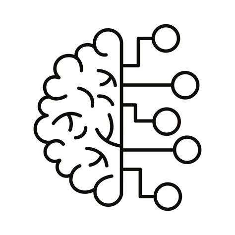 Brain Human With Infographic Line Style Icon 2482347 Vector Art At Vecteezy