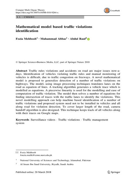 Traffic Rule Violation Identification Pdf Traffic Visual Cortex