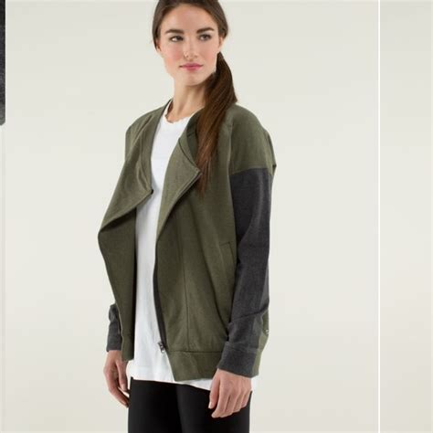 Lululemon Athletica Jackets And Coats Lululemon Mula Bundle Wrap Jacket Fatigue Green Poshmark