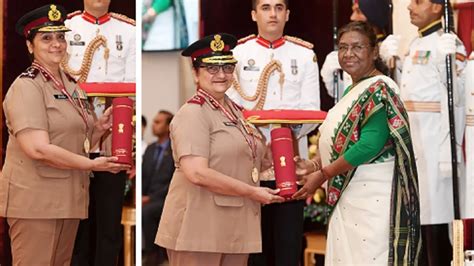 Major General Smita Devrani And Brigadier Amita Devrani Receive
