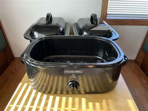 Proctor Roaster With Two Inserts Lids Legacy Auction Company