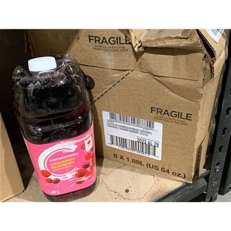 Compliments Cranberry Raspberry Cocktail 6 X 1 89l