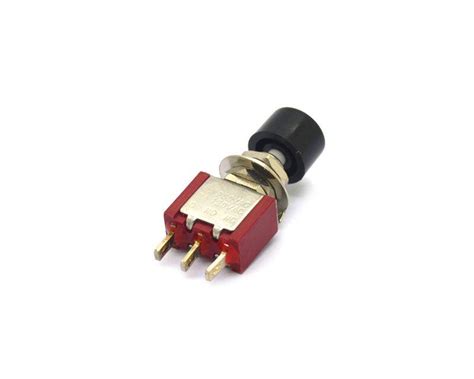 chave push button com 3 terminais e sem trava liga liga 2a 250v preto