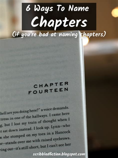6 Ways To Name Chapters If Youre Bad At It