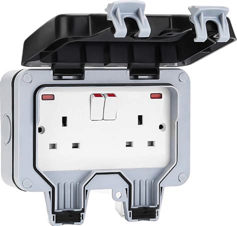 Weatherproof Outdoor Sockets Double Waterproof Switched Power Socket