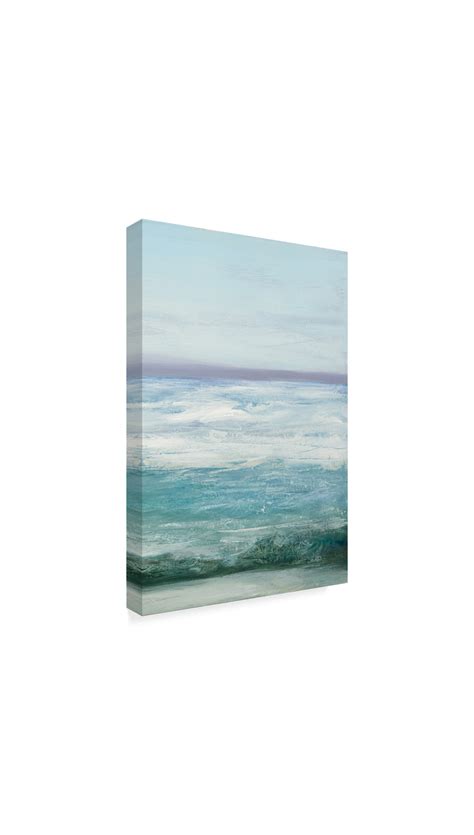 Julia Purinton Azure Ocean Iv Canvas Art 16x24 Beach Style