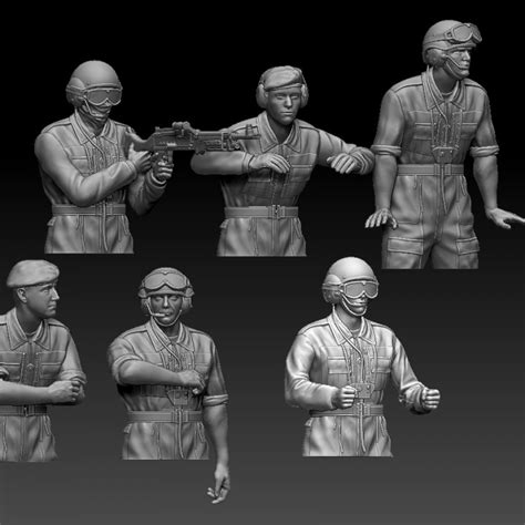 3d Printable Challenger 2 British Tank Crew By Dmitry Tishchenkov