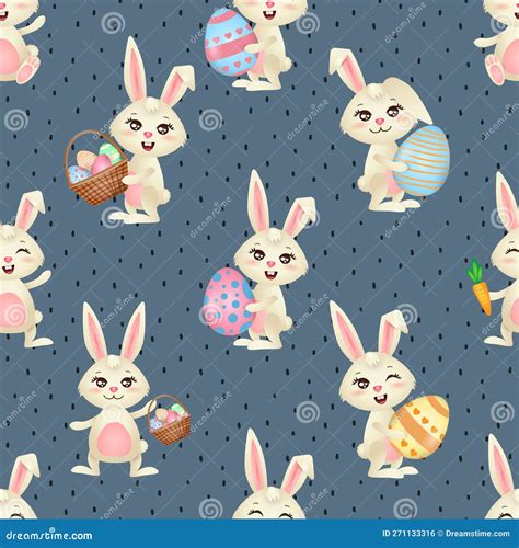 Seamless Repeating Pattern Celebrating Festive Easter During Spring
