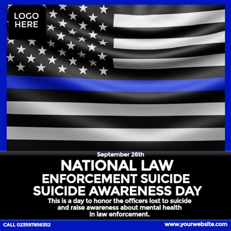National Law Enforcement Suicide Awareness Day Template Postermywall