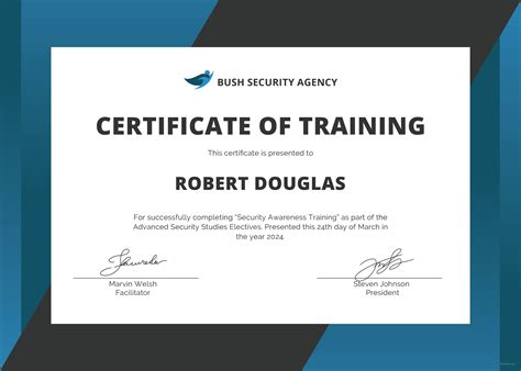 Cyber Security Certificate Template