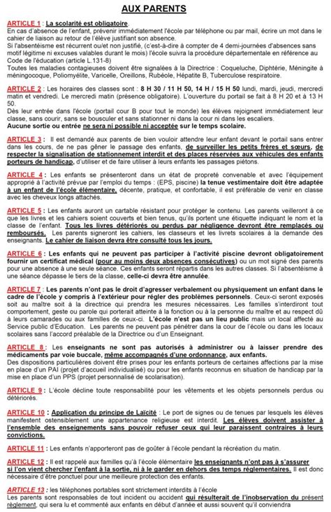 Règlement Intérieur Croix Luizet élémentaire