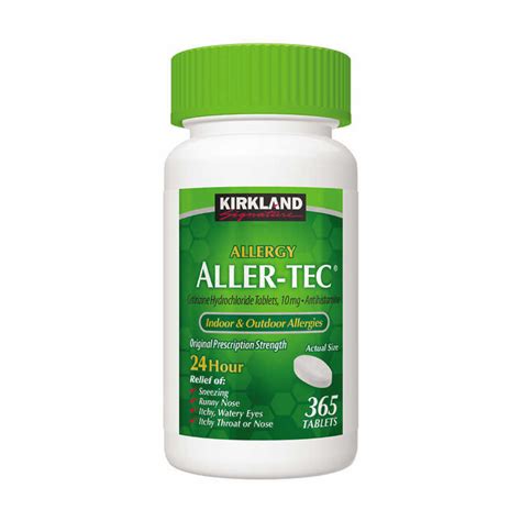 Kirkland Signature 10mg Aller Tec 365 Tablets Arenadeph