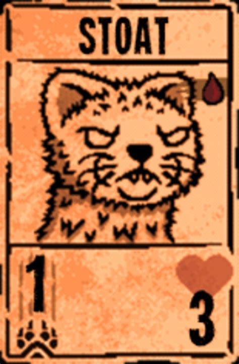 Stoat From Inscyption Horror Card Indie Game Art Game Card Design