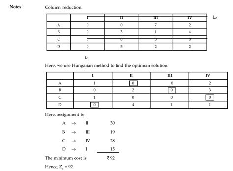q51198a hungarian approach let ui denote the ith row constant which