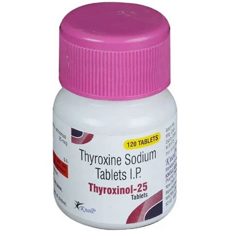 Thyroxine Thyroxinol 25 Mg 1x120 At ₹ 350bottle Thyroxine Sodium