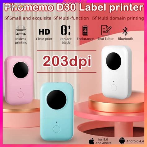 Mini Wireless Inkless Label Printer Portable Pocket Label Printer Bluetooth Thermal Label