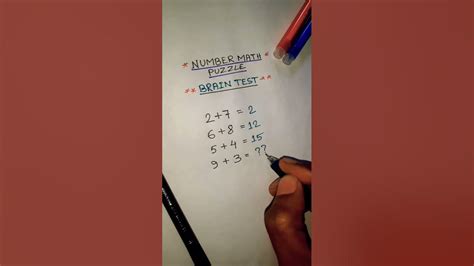 Mathematics Puzzle 🌼🌼maths Mathstricks Puzzle Shorts Youtube