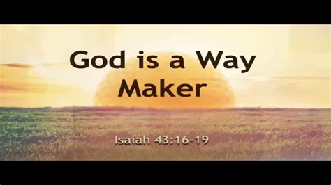 David Chapel Sermon God Is A Way Maker Youtube