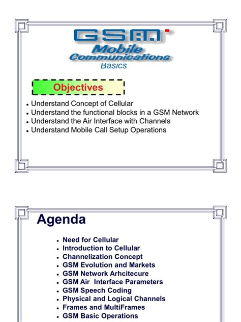 Gsm Basics Pdf Radio Spectrum Telecommunications Standards