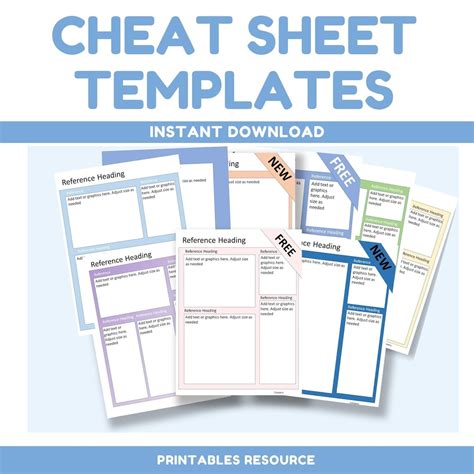 Cheat Sheet Template Editable Tip Sheet Powerpoint Template Do It