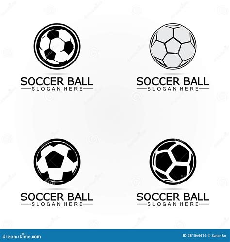 Soccer Ball Logo Design Icon And Symbol Vector Template Football Logo