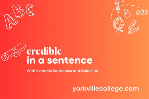 How To Use Credible In A Sentence Easy Examples