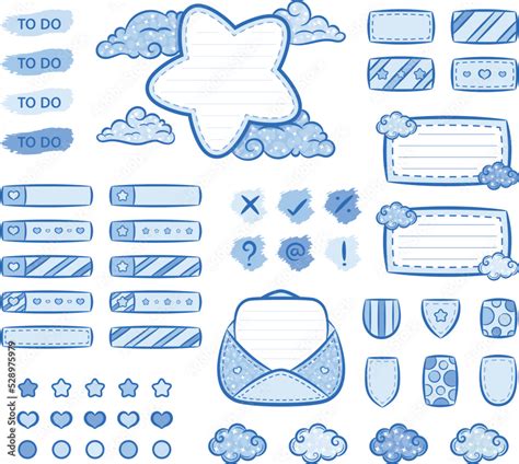 Collection Of Digital Printable Frame Notes With Planners Sticker And