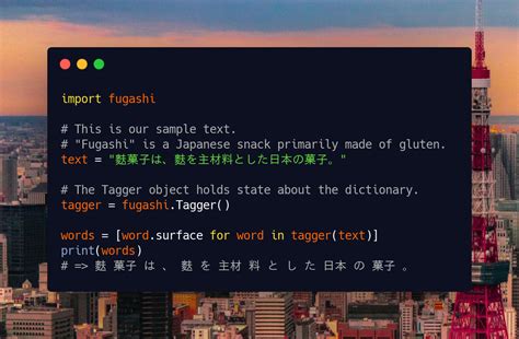 How To Tokenize Japanese In Python