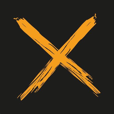 Premium Vector Brush Orange Cross On A Black Background Vector Illustration