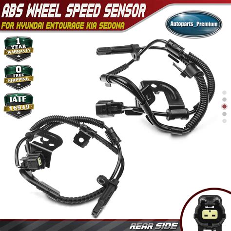 2x Rear Lh Andrh Abs Wheel Speed Sensor For Hyundai Entourage Kia Sedona