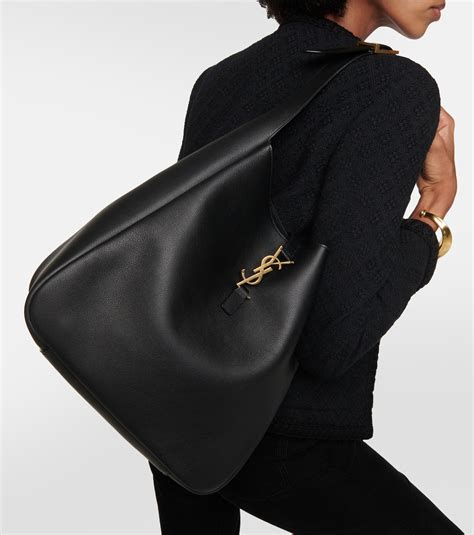 Le 5 à 7 Large Leather Tote Bag In Black Saint Laurent Mytheresa