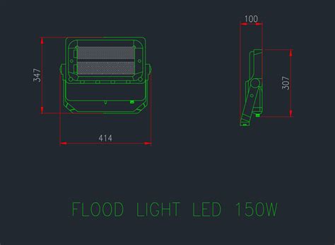 Flood Light 150w Drawing