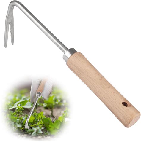 Ecence Unkrautstecher Edelstahl Mit Pflanzfunktion Wurzeljäter Mit Holzgriff Manueller Weeder