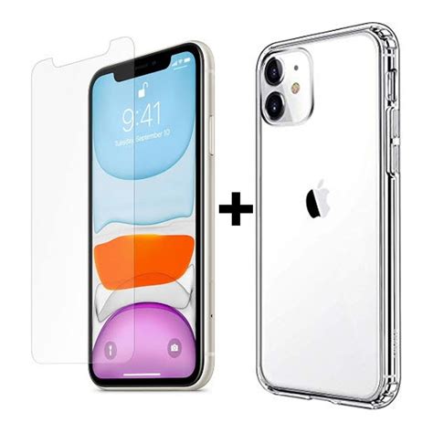 Apple Iphone 11 Clear Case Cover And 4h Anti Scratch Front Screen