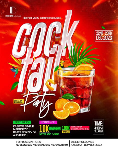 Cocktail Party Flyer Design In 2024 Flyer And Poster Design Flyer