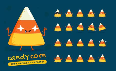 Candy Corn Character Set 830516 Vector Art At Vecteezy