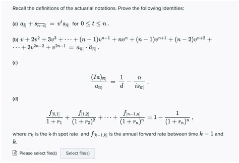 [solved] Recall The Definitions Of The Actuarial N Solutioninn