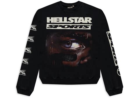 Hellstar Sports 96 Crewneck Black Mens Ss24 Us
