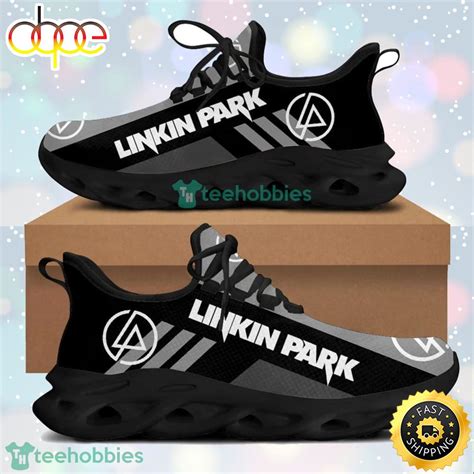 Linkin Park Grey Striped Max Soul Shoes Running Sneaker For Men And